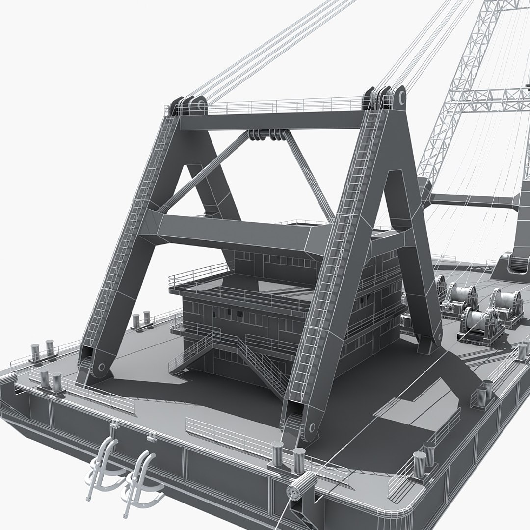 Floating Crane 2 3D Model - TurboSquid 1390580