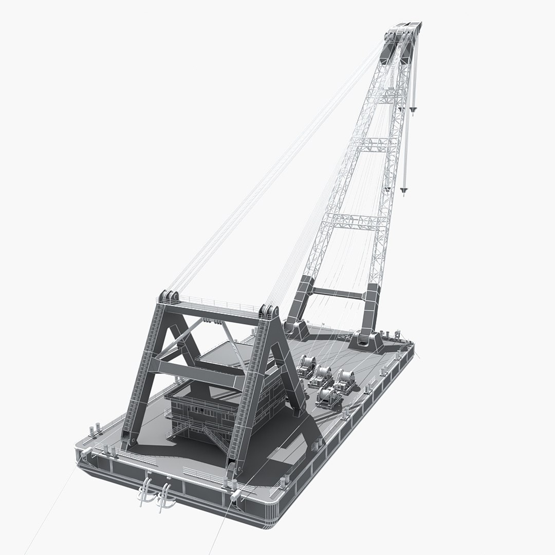 Floating Crane 2 3D Model - TurboSquid 1390580