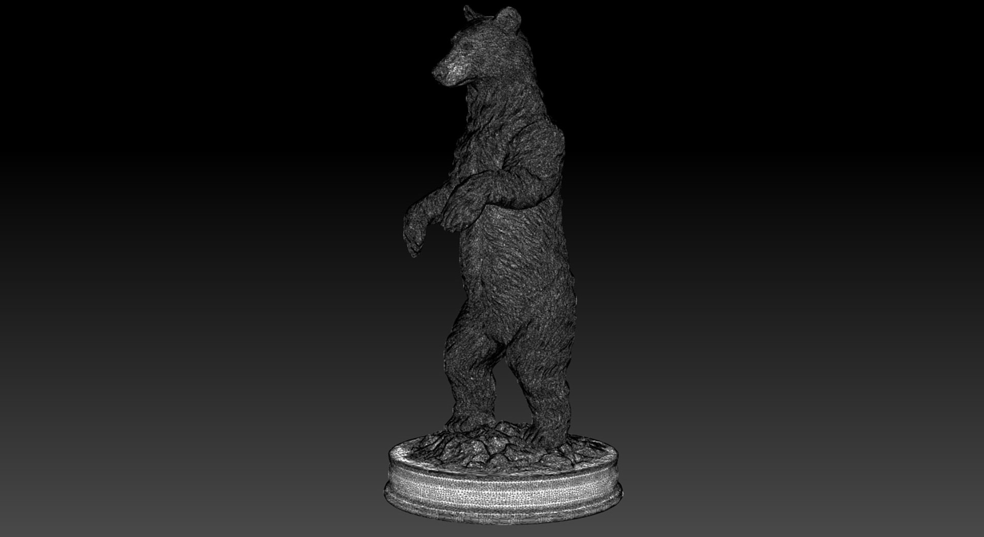 3D Standing Black Bear - TurboSquid 1861255