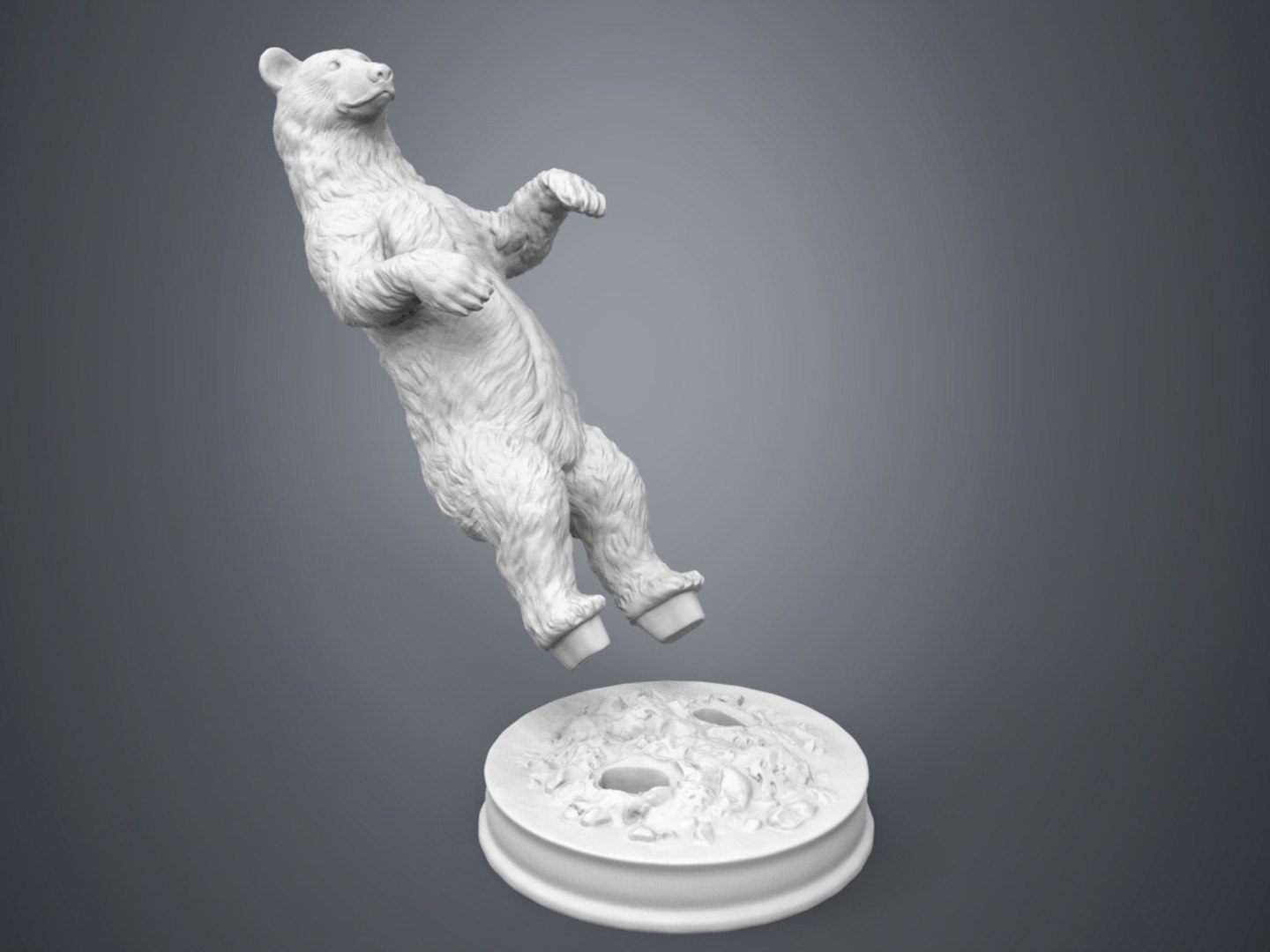 3D Standing Black Bear - TurboSquid 1861255