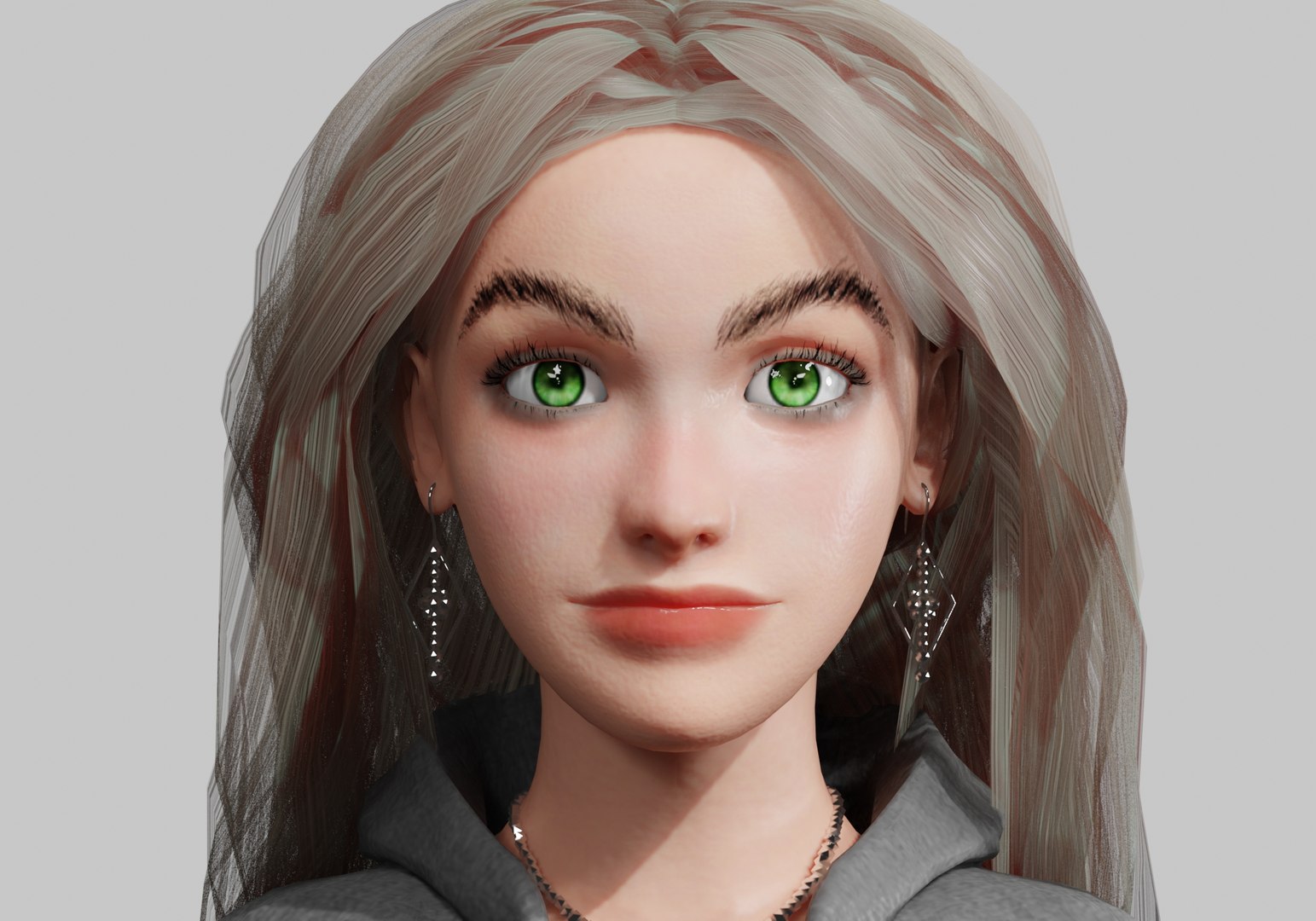 3D Model Cute Cool Woman V38587 - TurboSquid 2280588