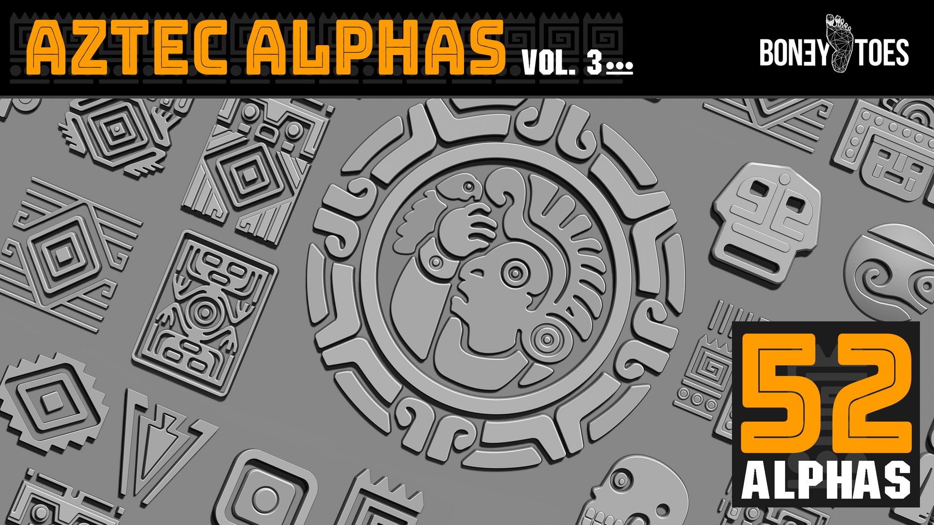 Shapes aztec alphas zbrush