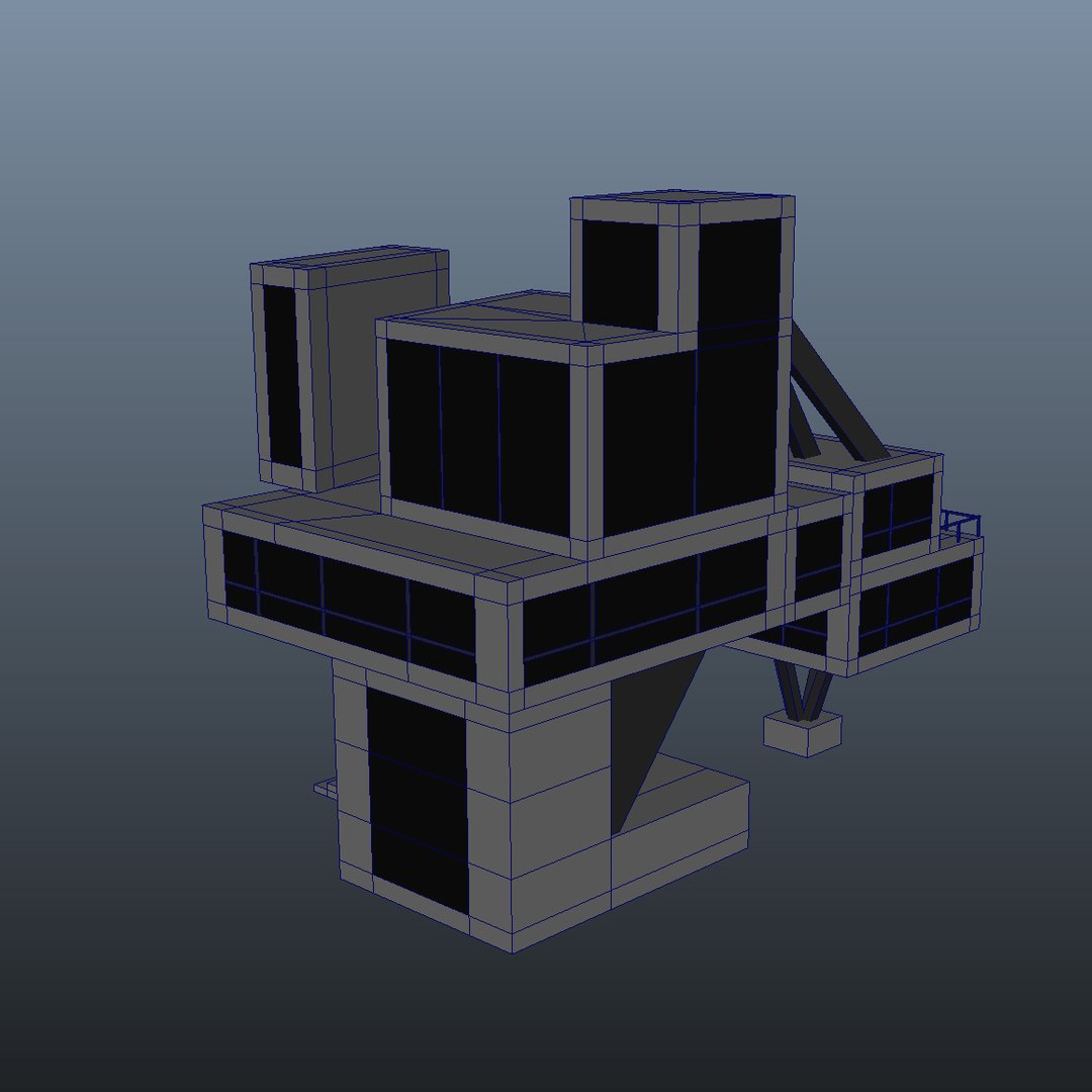 Cartoon Background Lab 3d Obj