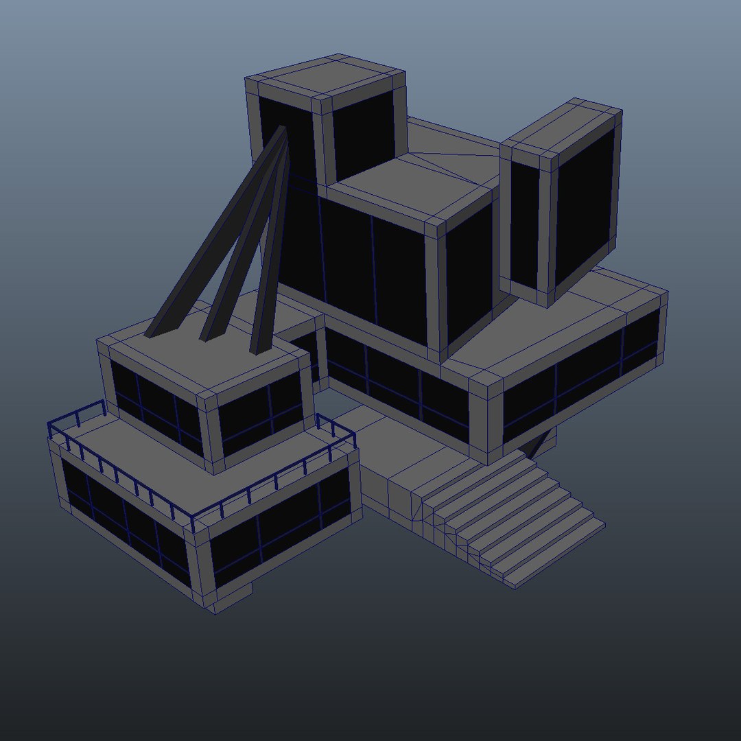 Cartoon Background Lab 3d Obj