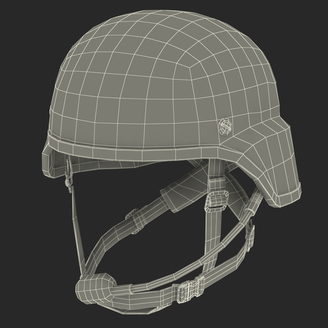 Tactical Helmet Headset 3d Model