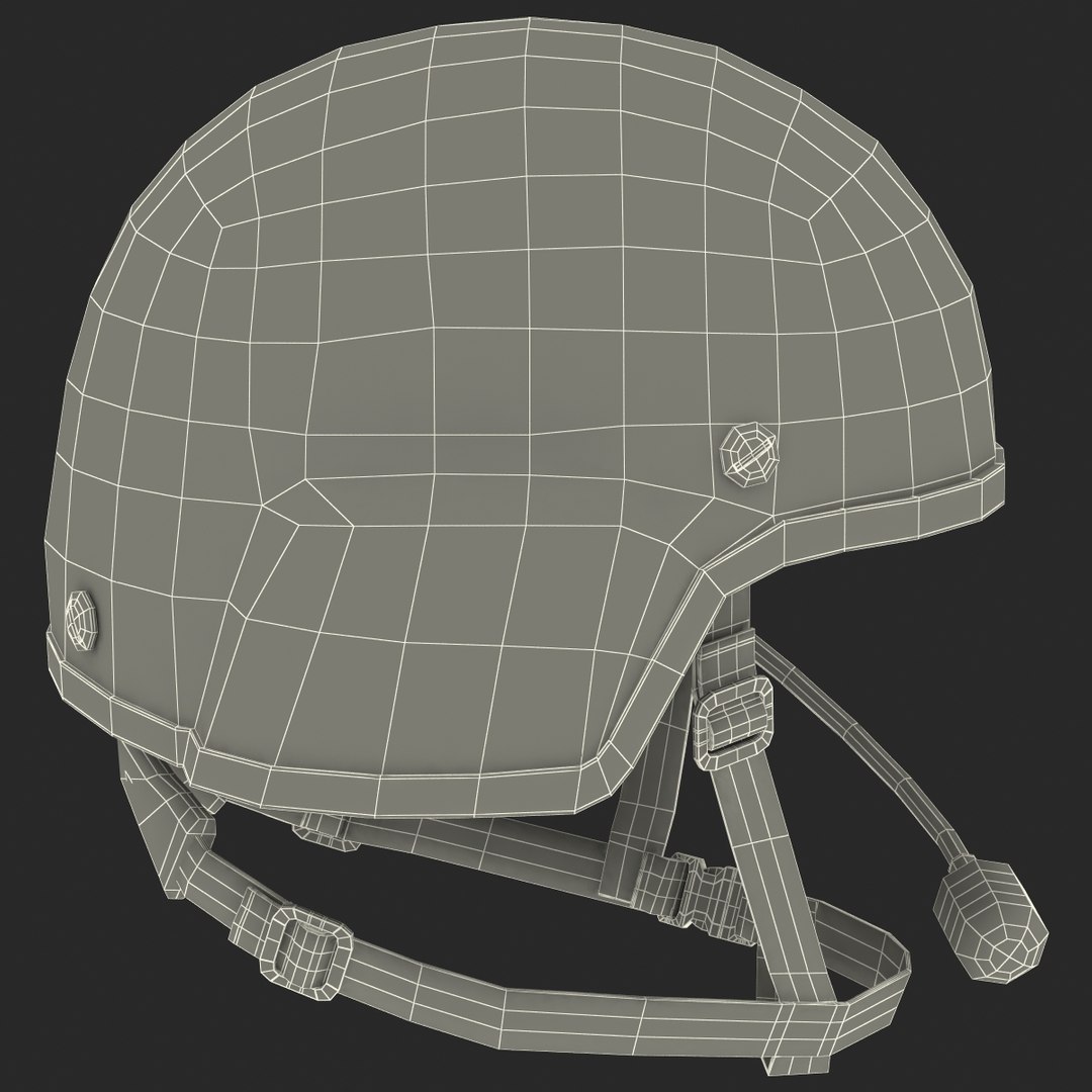 Tactical Helmet Headset 3d Model