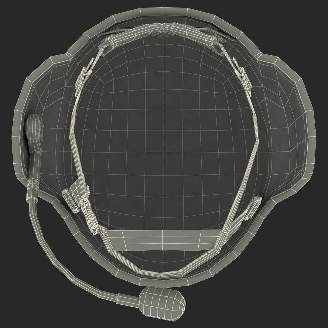 Tactical Helmet Headset 3d Model