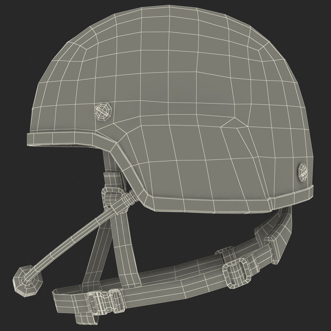 Tactical Helmet Headset 3d Model