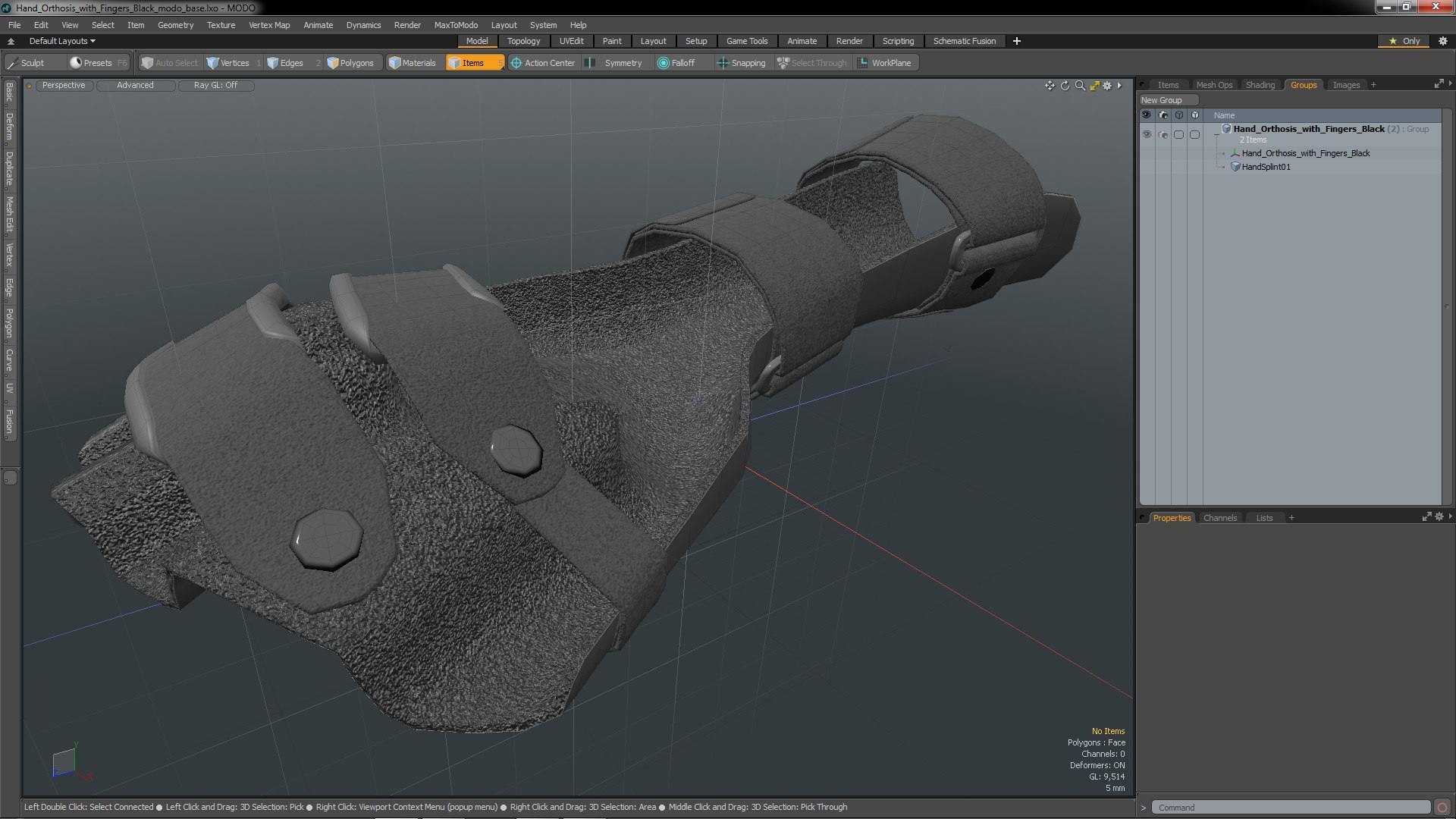 Hand Orthosis With Fingers Black 3D Model - TurboSquid 2122363