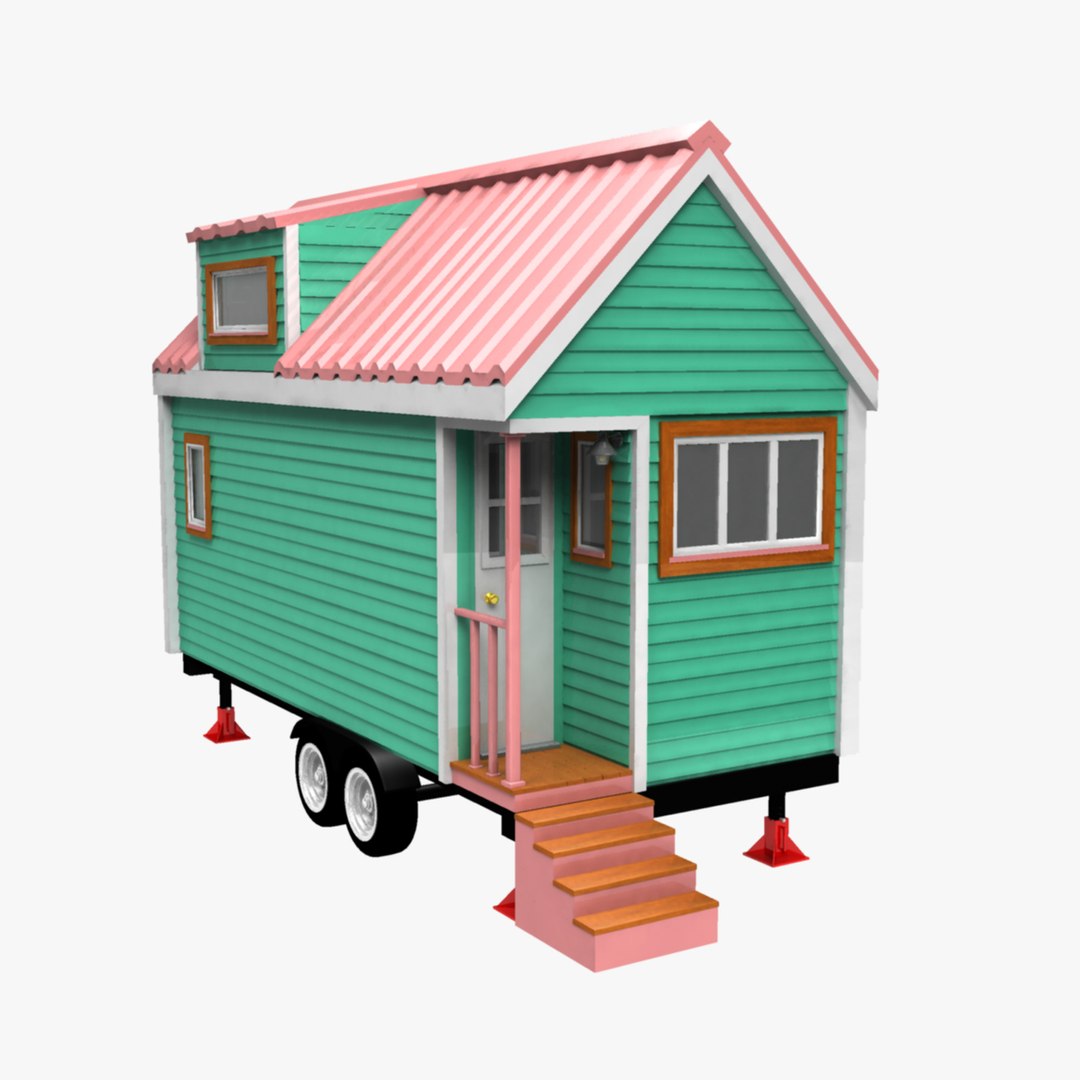 Tiny House Trailer 3D Model - TurboSquid 1168695