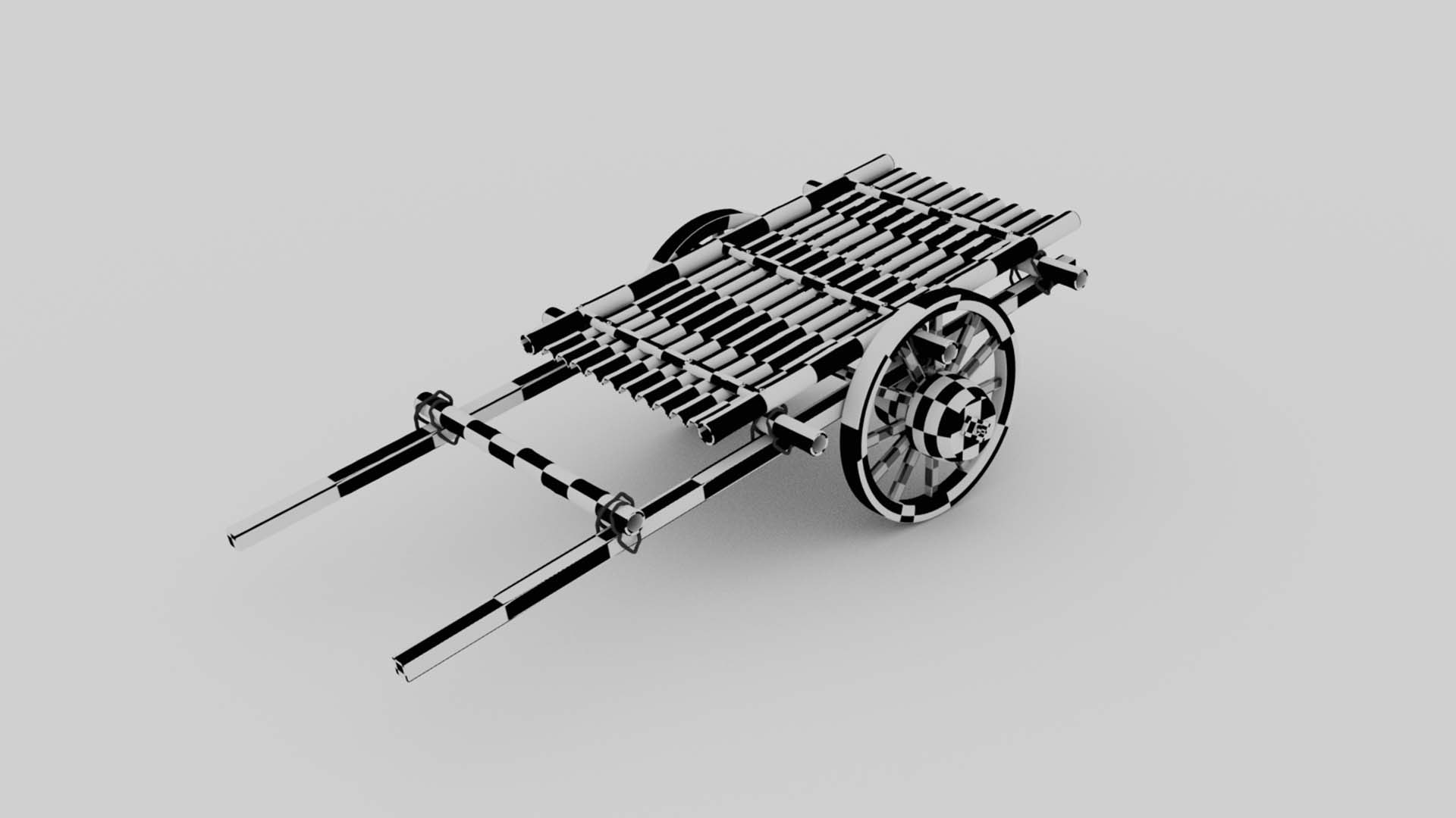 Bamboo Wagon Thela Gari Model - TurboSquid 2351252