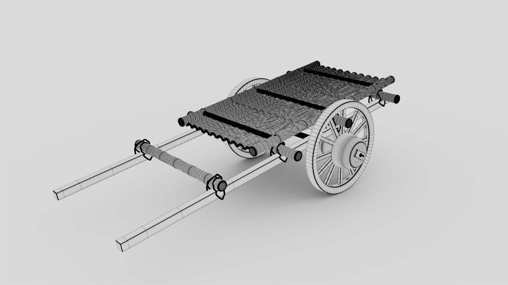 Bamboo Wagon Thela Gari Model - TurboSquid 2351252