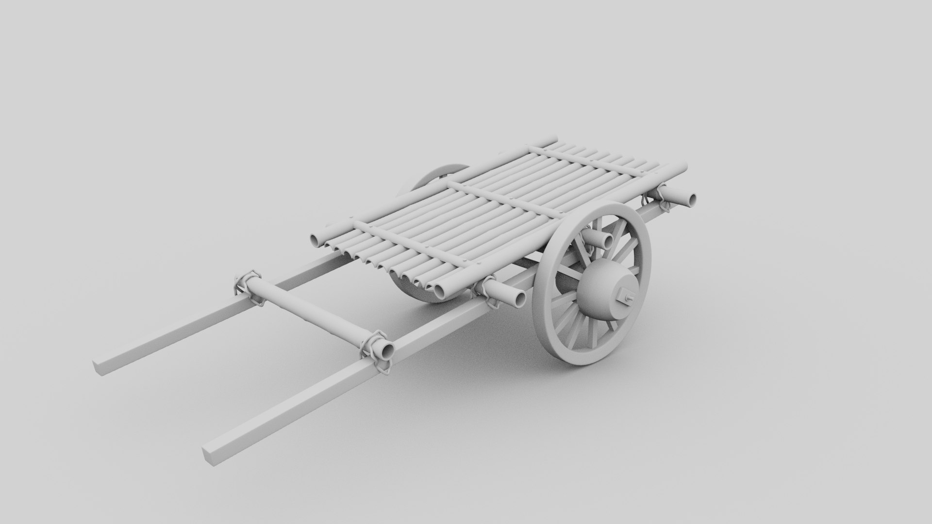 Bamboo Wagon Thela Gari Model - TurboSquid 2351252