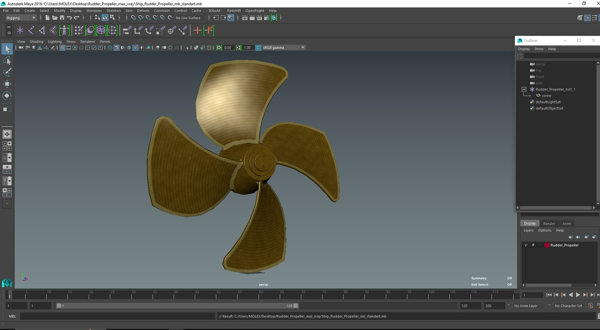 3D Rudder Propeller - TurboSquid 2219323