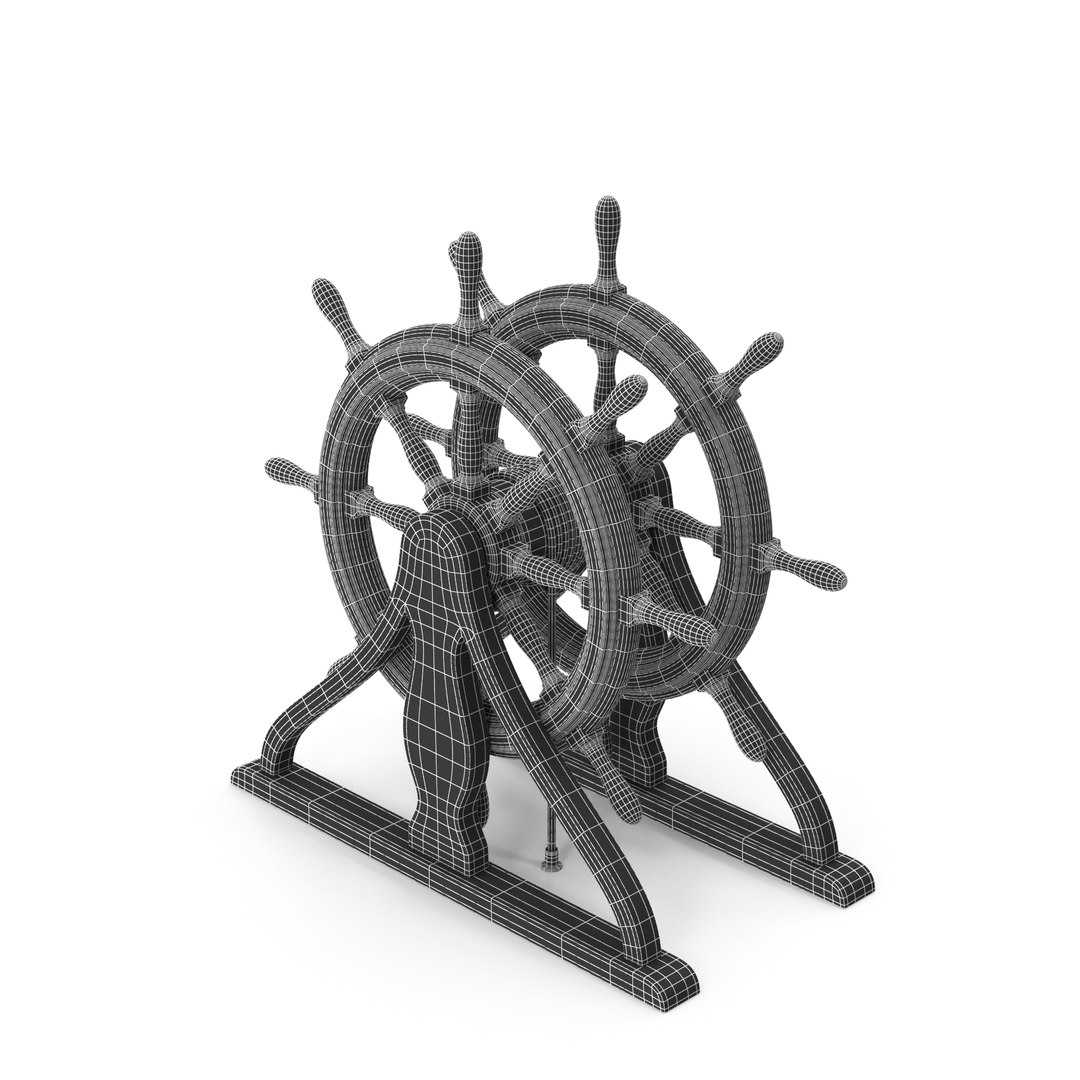 Wooden Ship Wheel 3D - TurboSquid 2184994