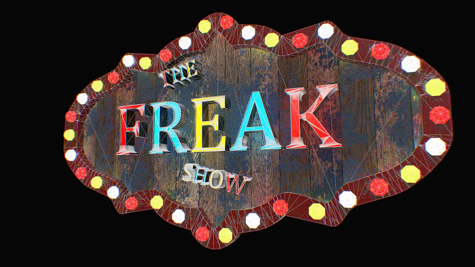 3D Circus Signboard Freak Show Model - TurboSquid 2051558