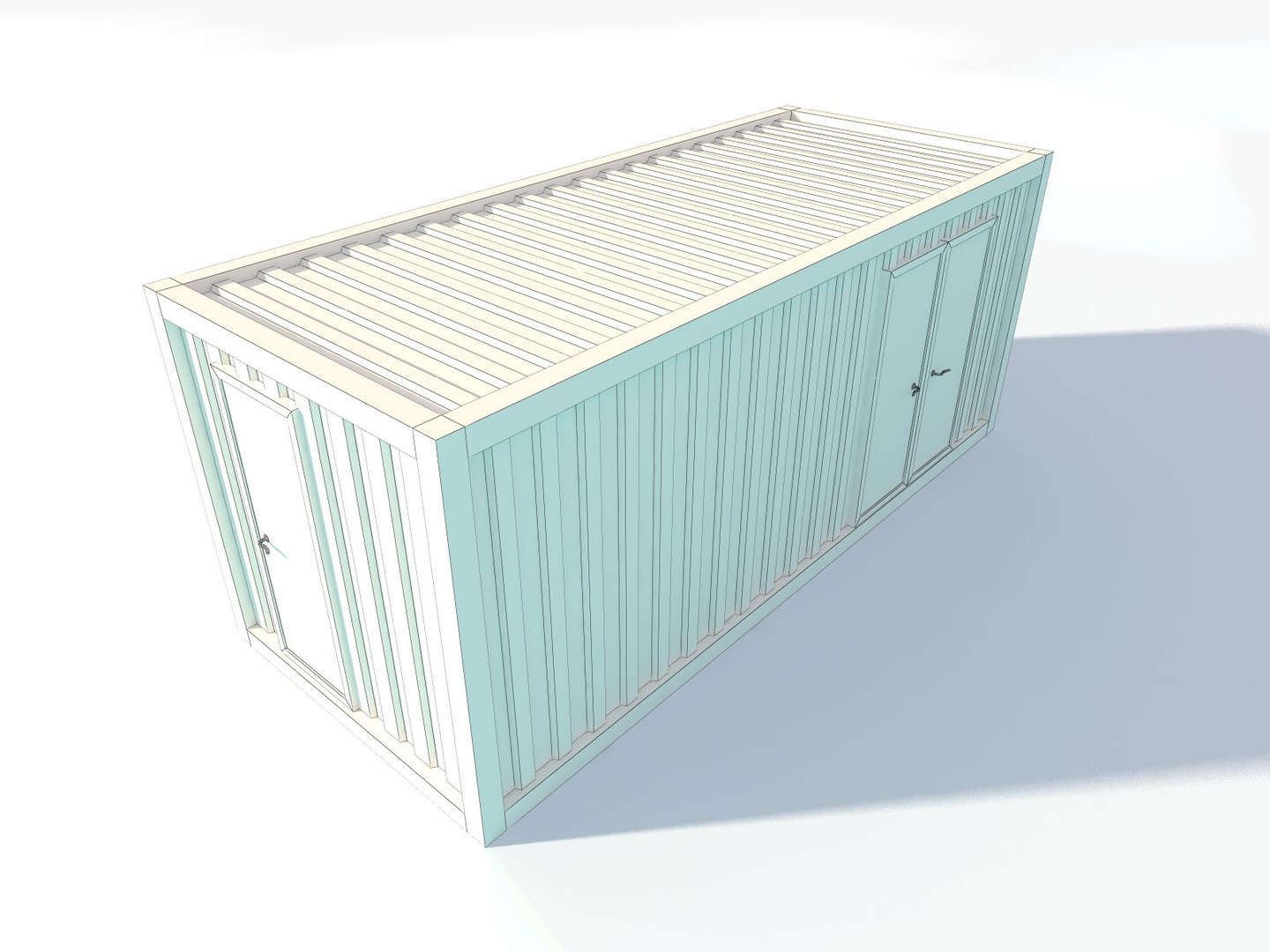 Low-poly Shipping Container 3D Model - TurboSquid 1549990