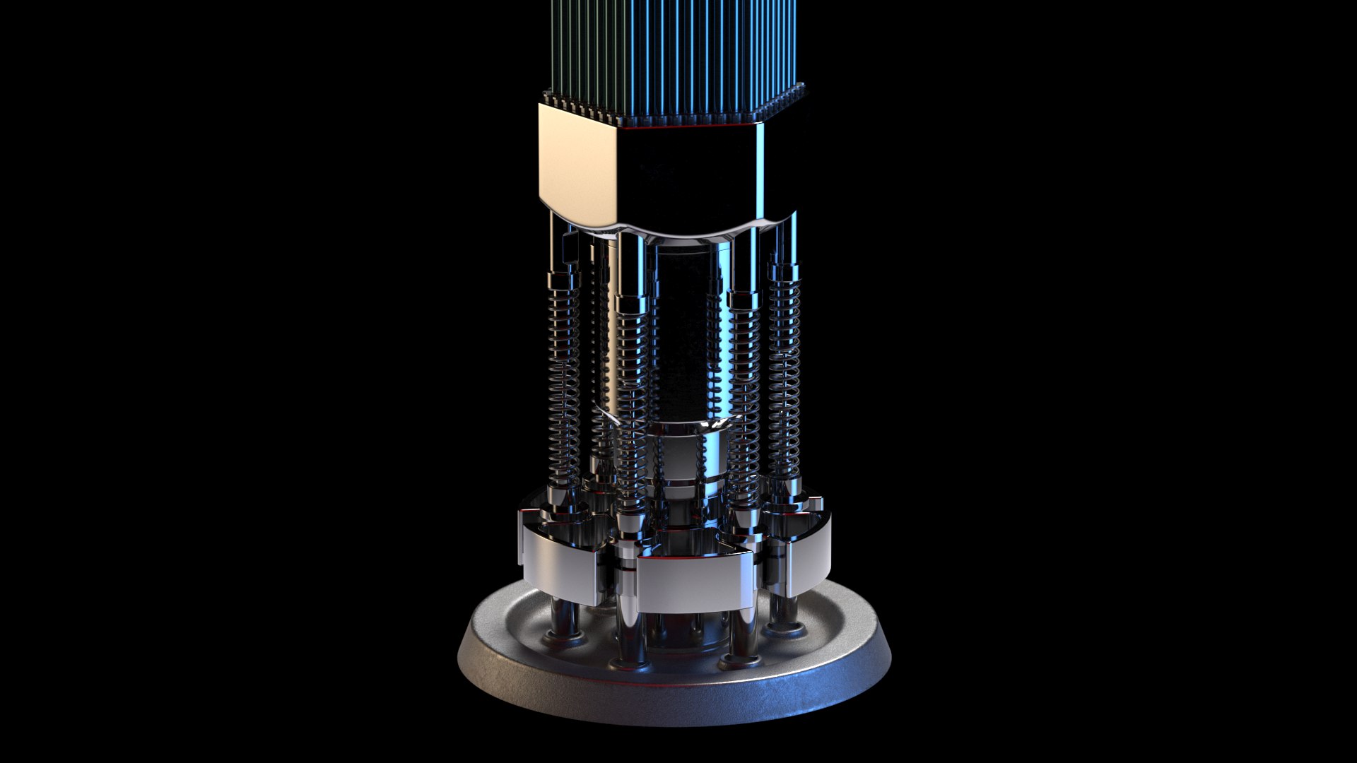 Sci-fi Nuclear Reactor Room Interior 3D model - TurboSquid 2142889