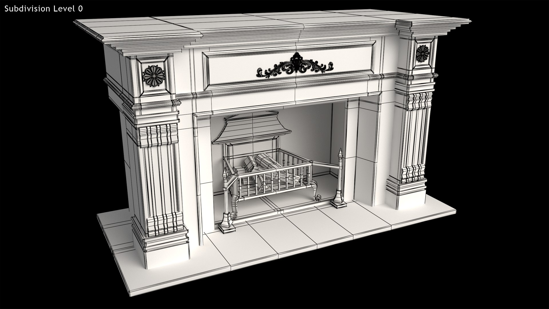 Victorian Fireplace 3D model - TurboSquid 1970985