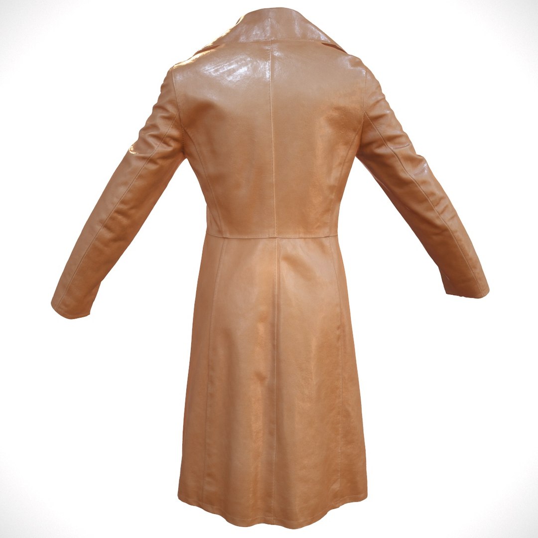 3d Leather Coat Model