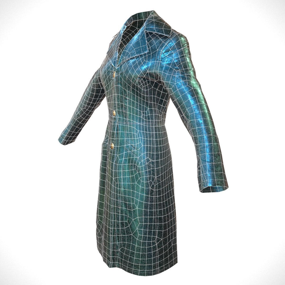 3d Leather Coat Model