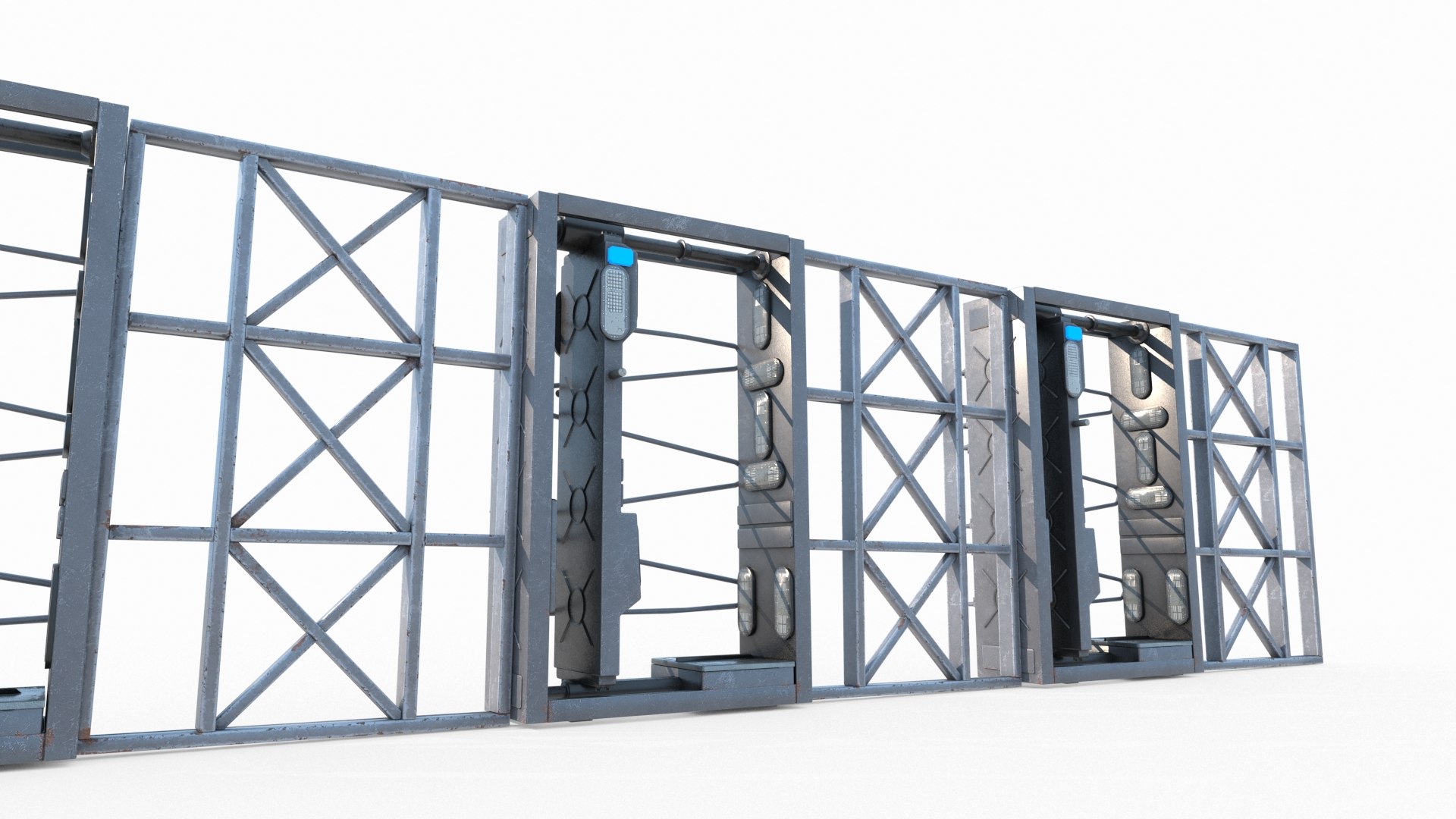 Electronic Gate Iron Door 3D Model - TurboSquid 2251868