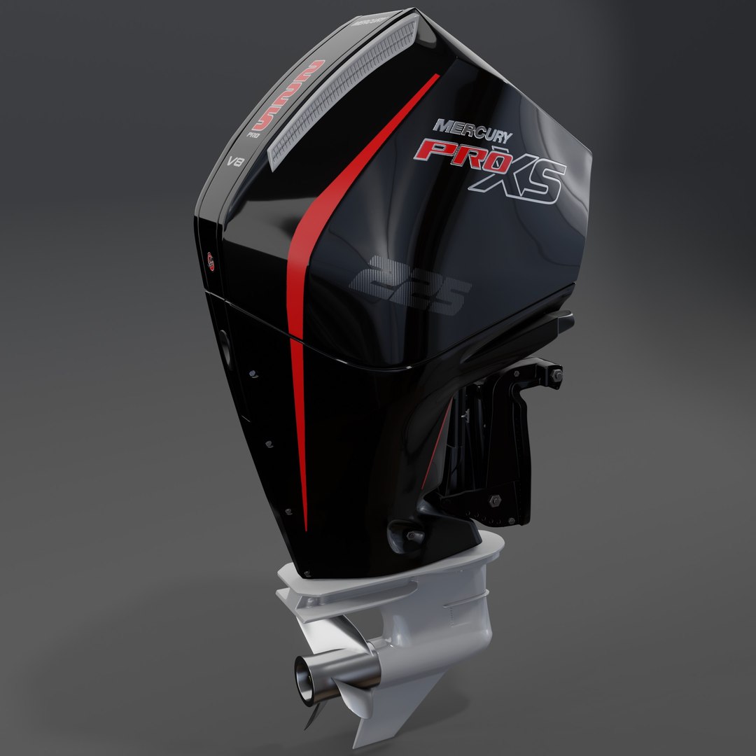 3D Model Mercury Pro XS 225 Outboard PBR Model 3D - TurboSquid 2240898