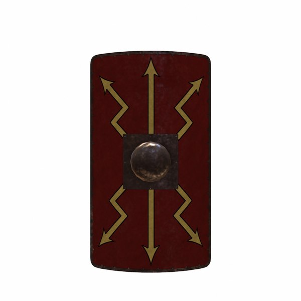 3d model gladiator shield roman