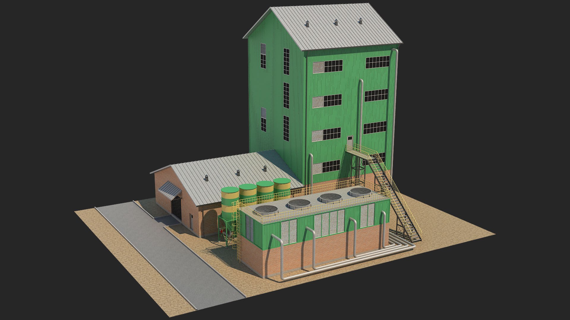 3D Industrial Tower 1 Model - TurboSquid 1527153