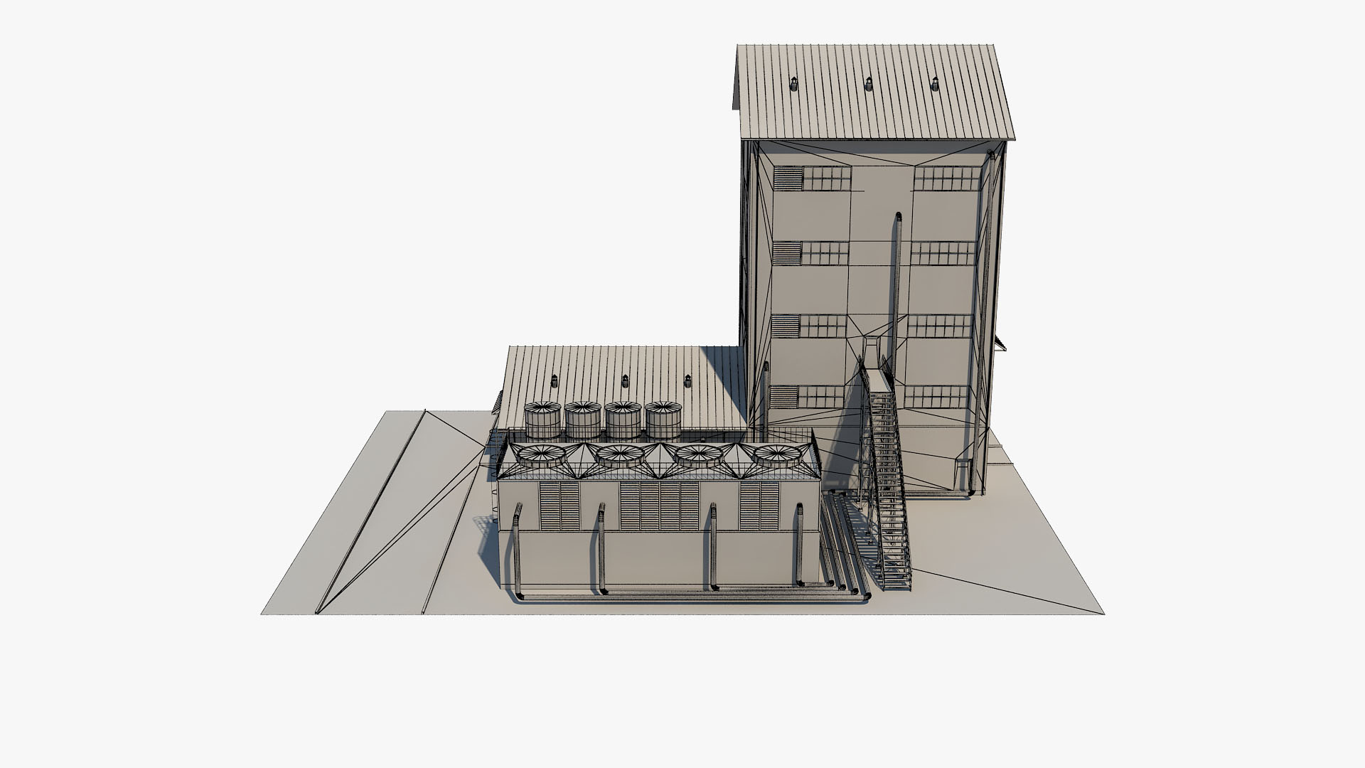 3D Industrial Tower 1 Model - TurboSquid 1527153