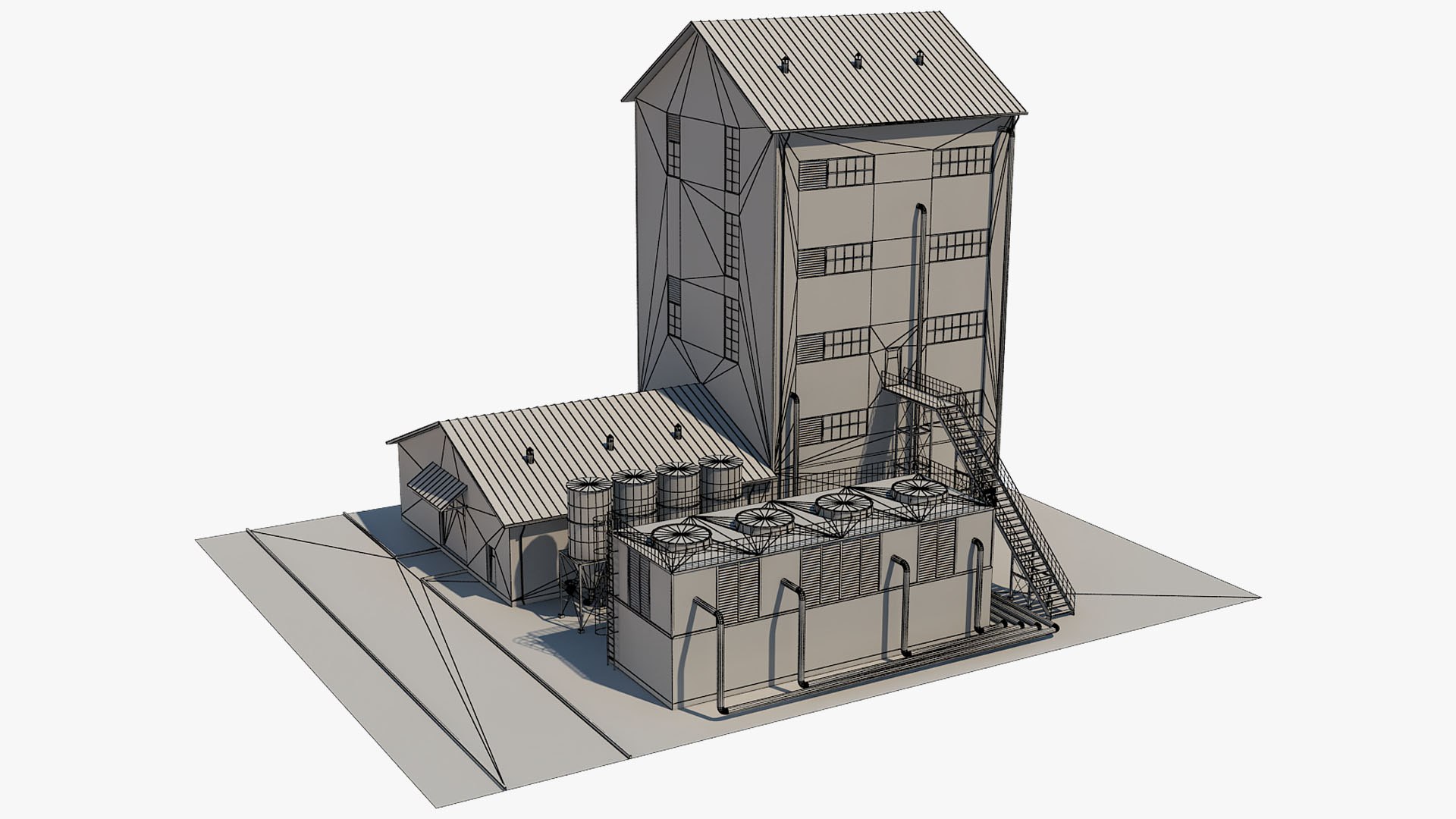 3D Industrial Tower 1 Model - TurboSquid 1527153