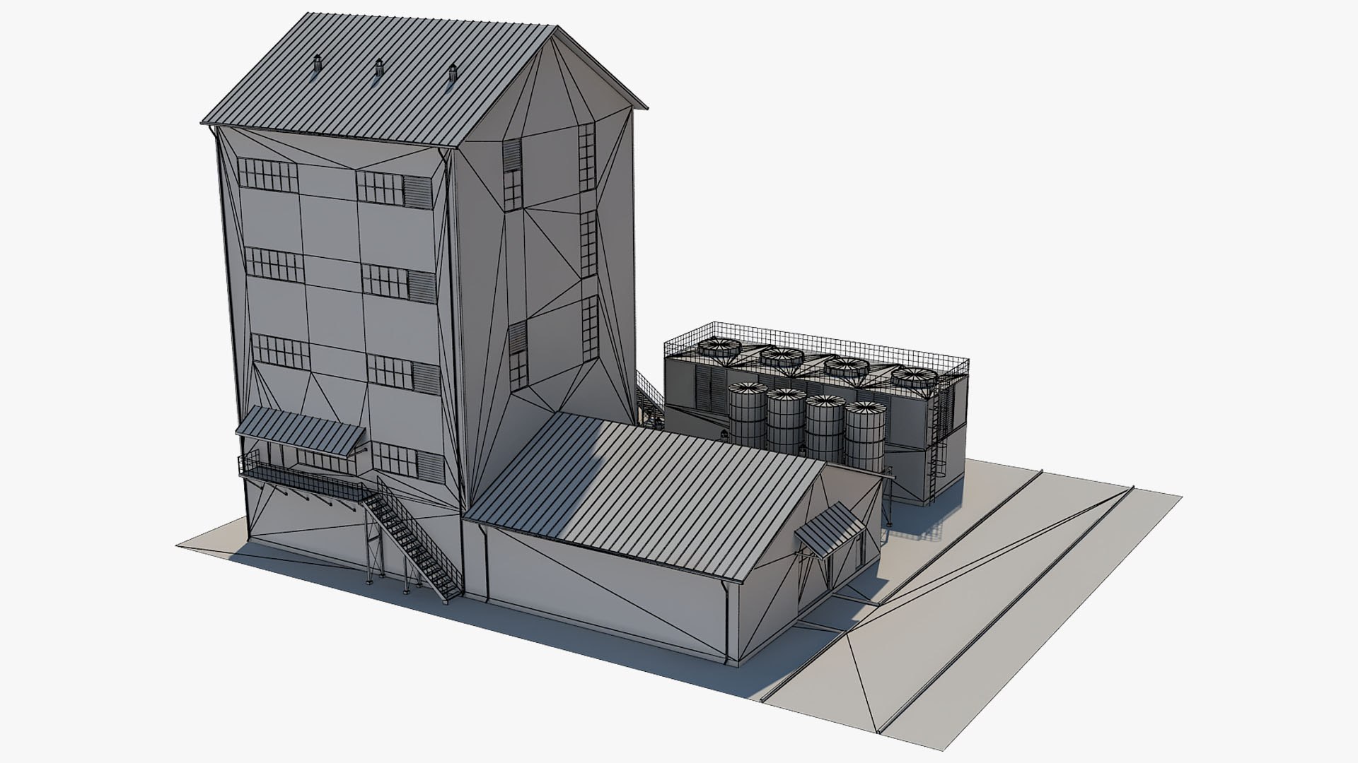 3D Industrial Tower 1 Model - TurboSquid 1527153