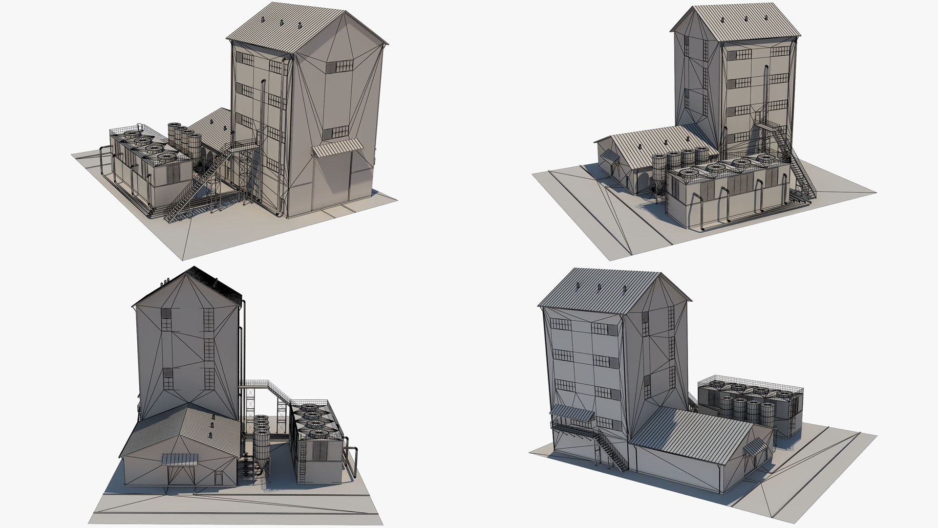 3D Industrial Tower 1 Model - TurboSquid 1527153