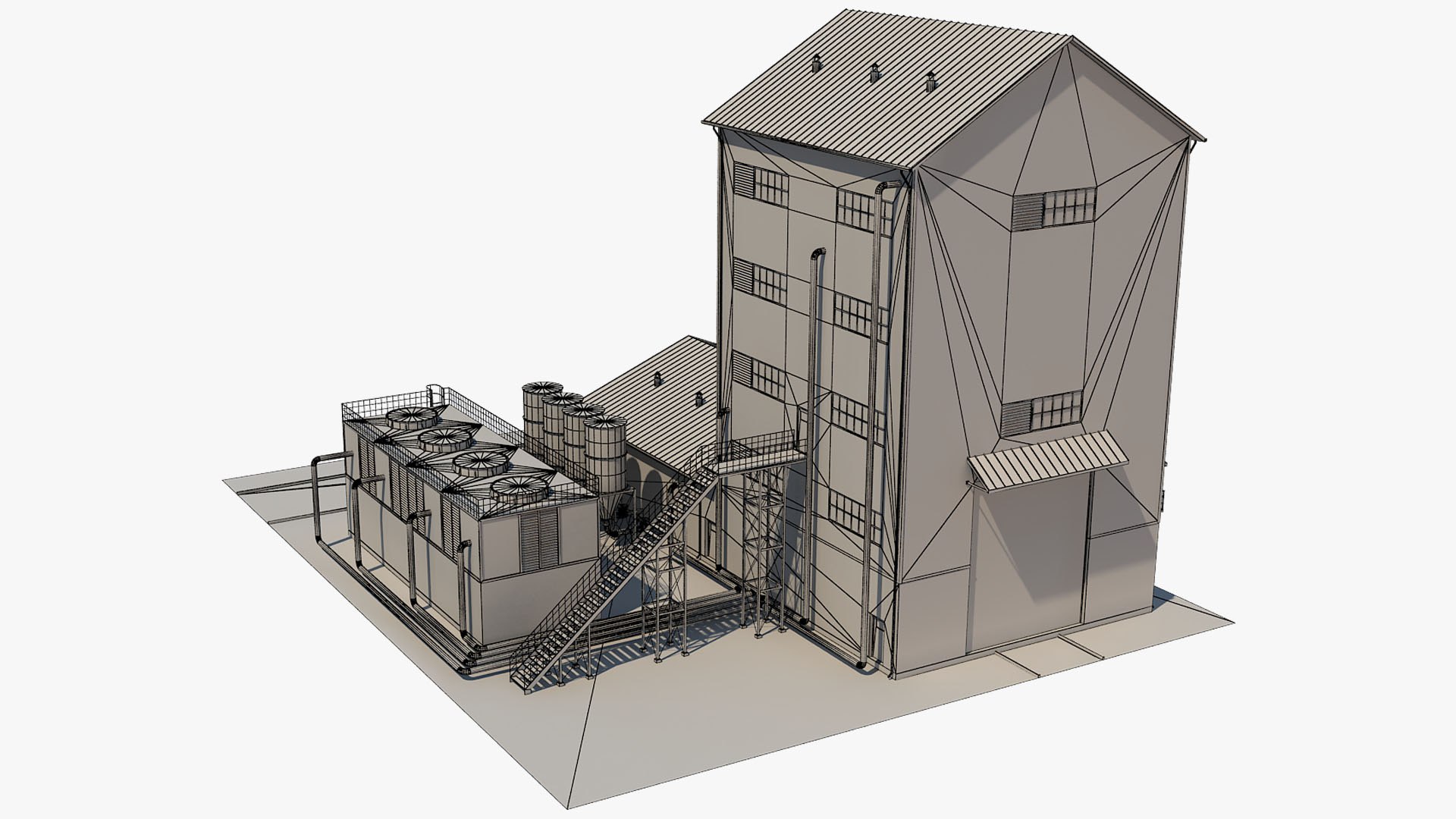 3D Industrial Tower 1 Model - TurboSquid 1527153