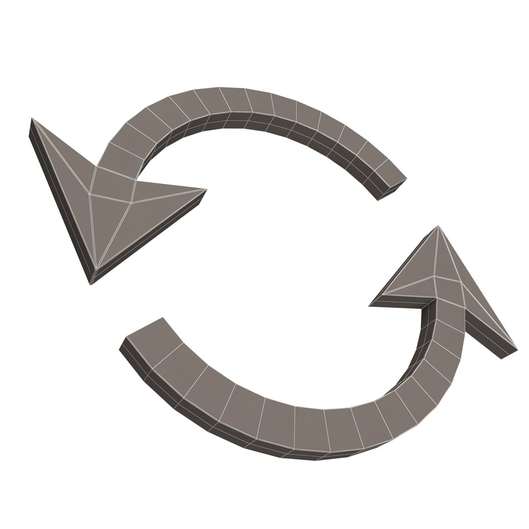 Synchronization Symbol 3D Model - TurboSquid 1856091