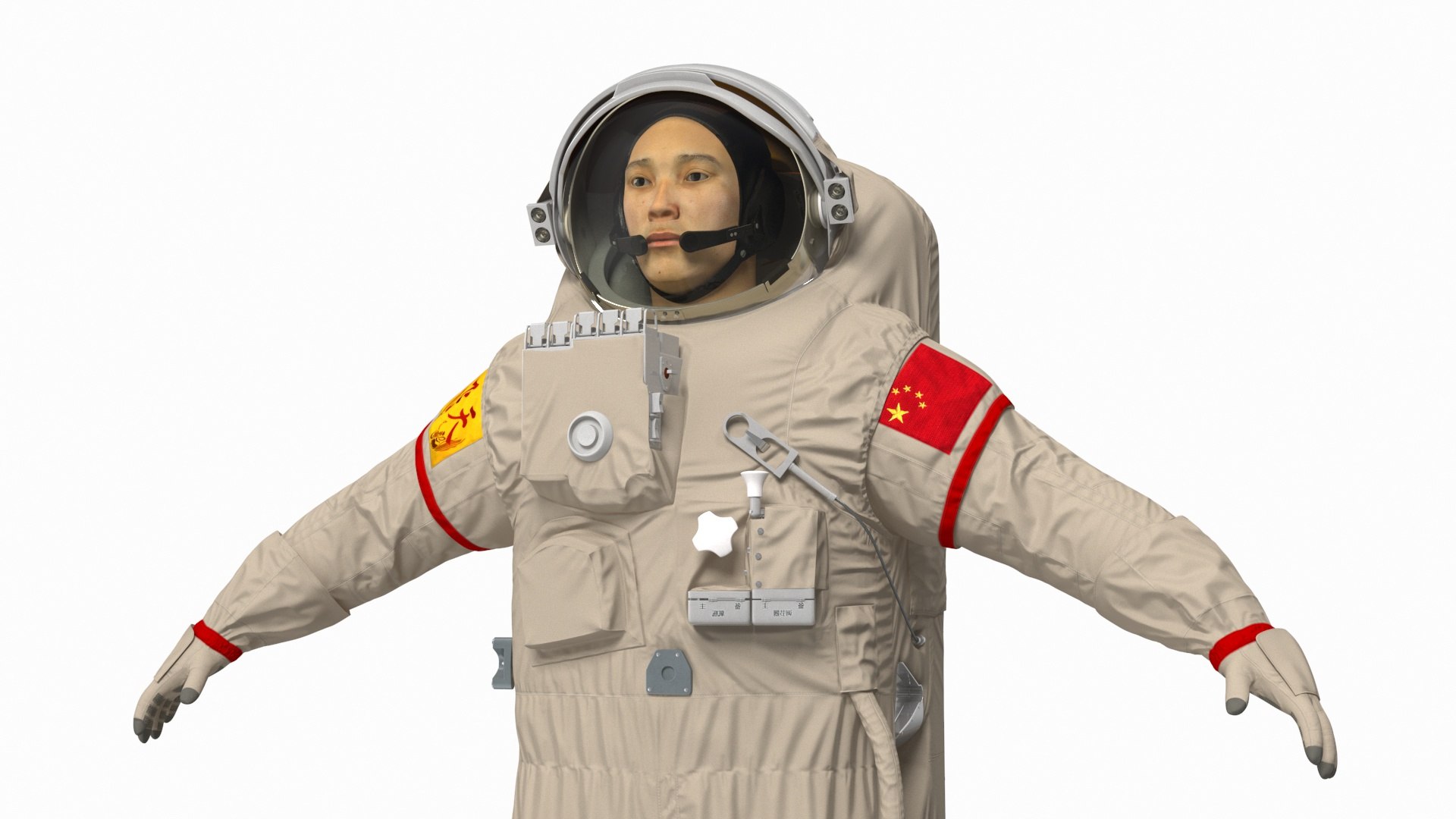 3D Model Astronaut Wearing Feitian Space Suit - TurboSquid 2218363