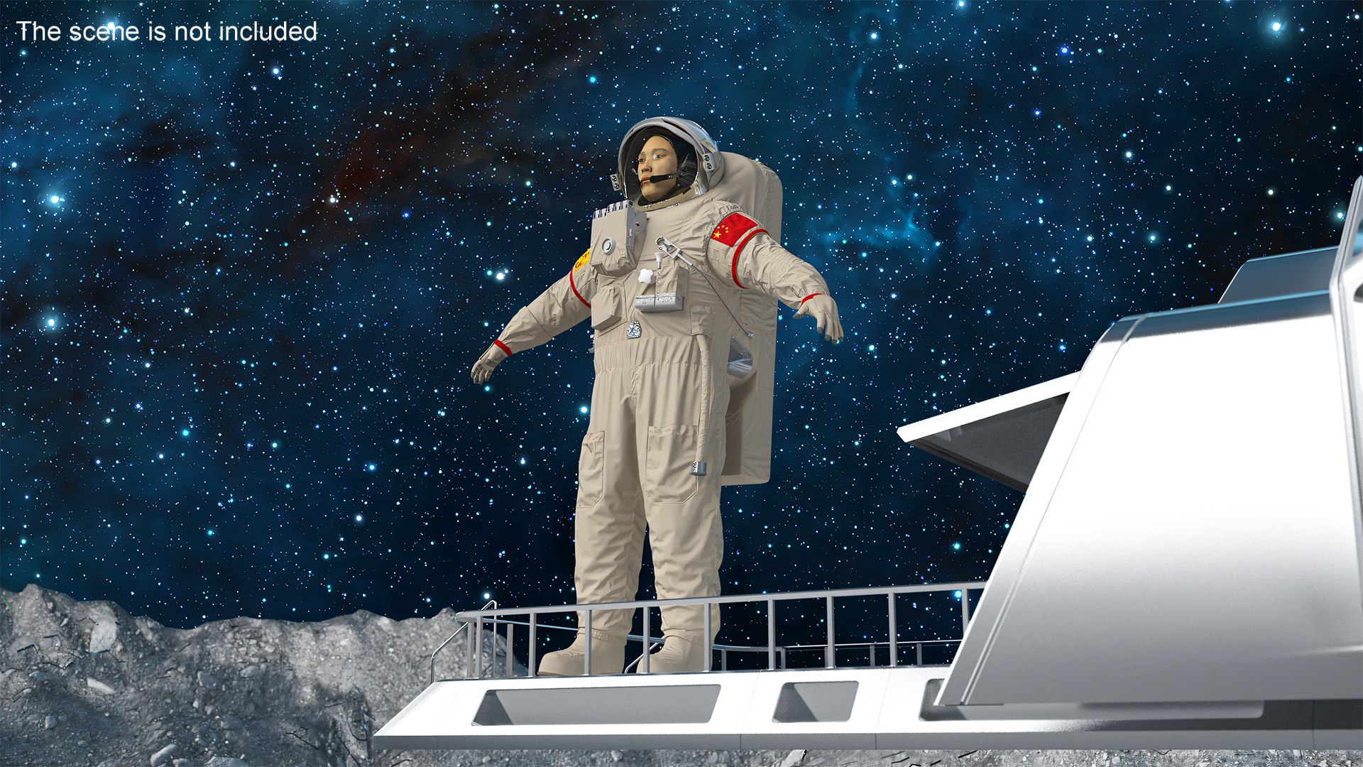 3D Model Astronaut Wearing Feitian Space Suit - TurboSquid 2218363