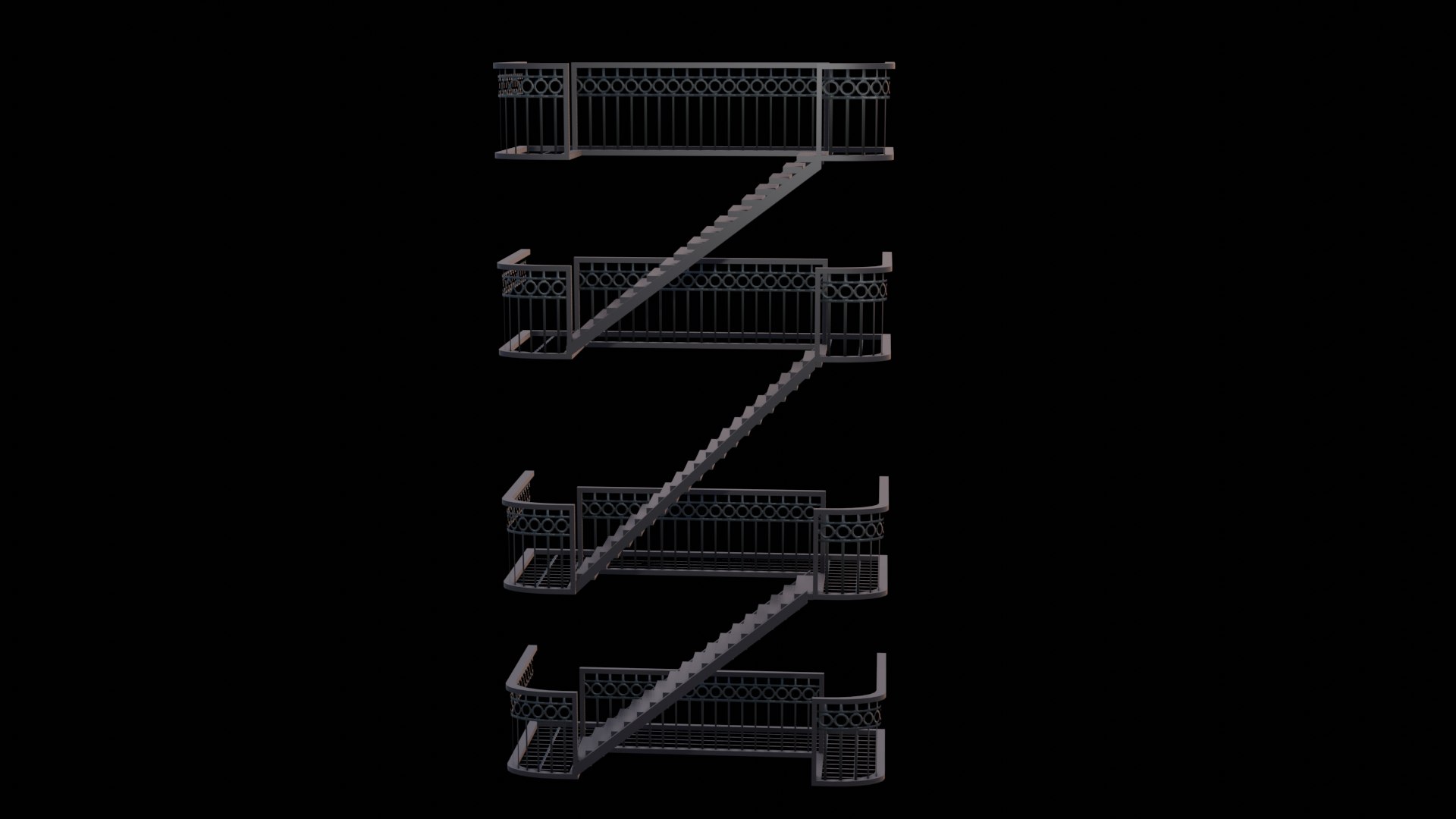 3D Outside Stair Model - TurboSquid 2041989