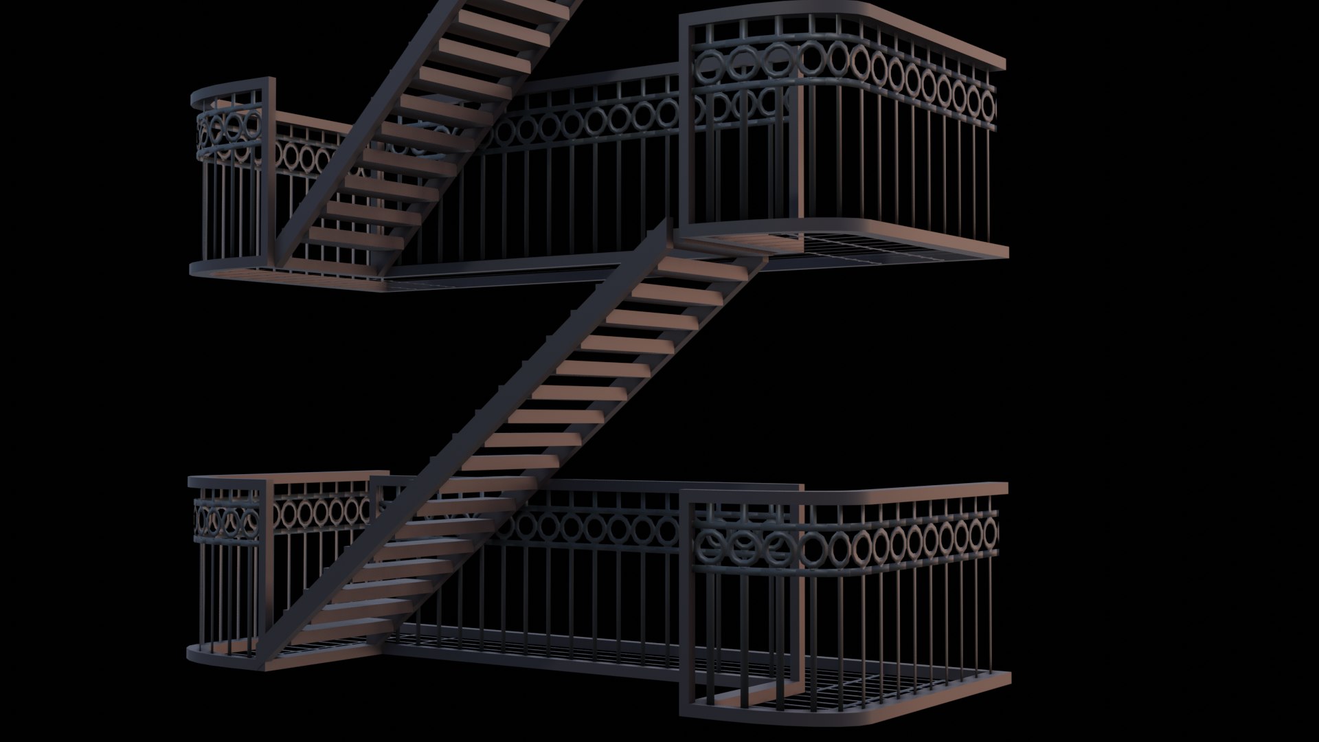 3D Outside Stair Model - TurboSquid 2041989