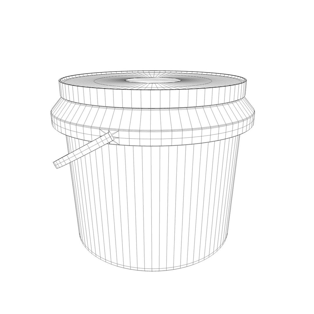 Bucket Contains 3d Model