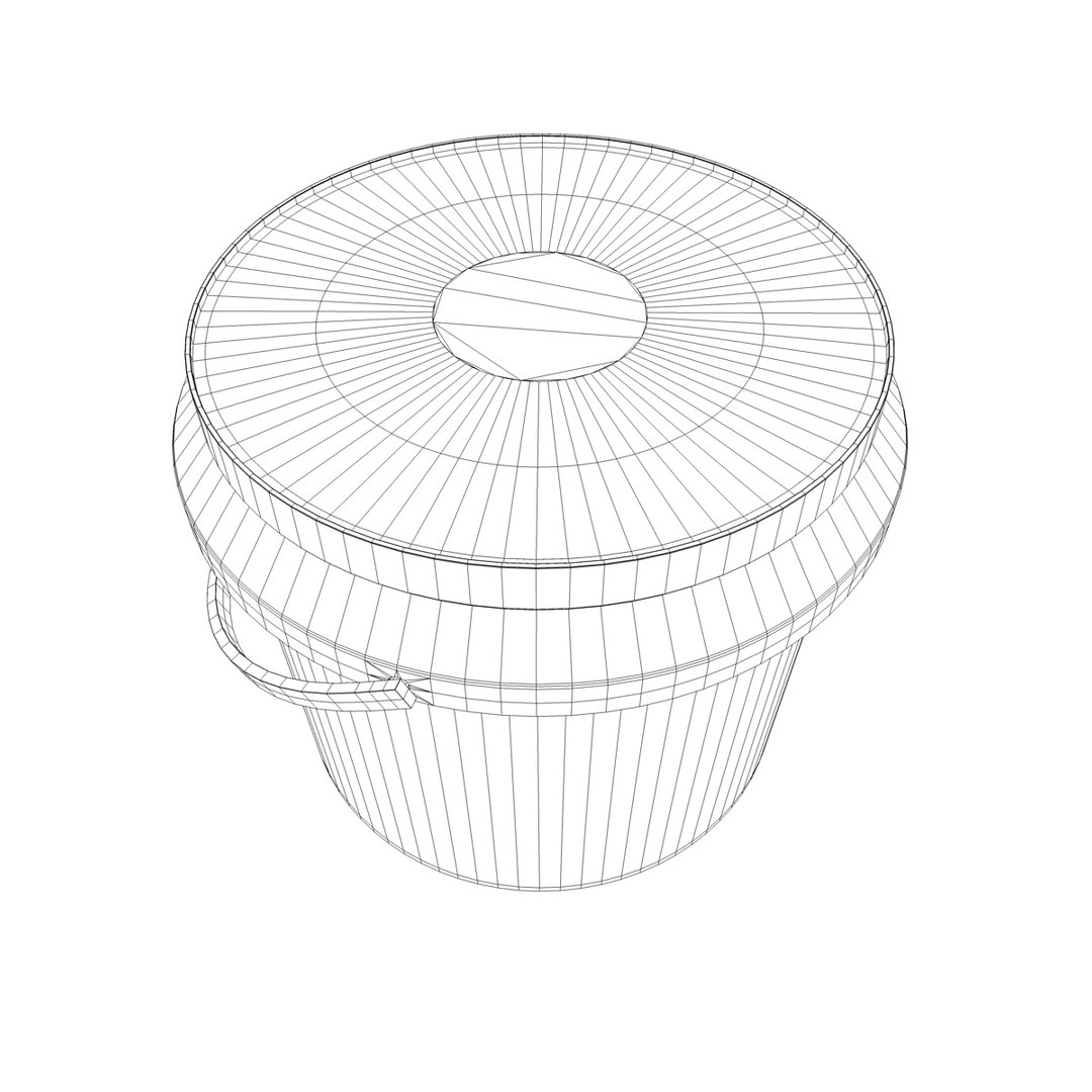 Bucket Contains 3d Model