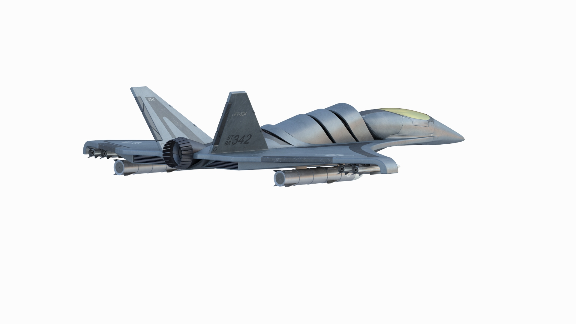 Sci-FI Futuristic Aircraft Fighter Concept 3D - TurboSquid 2097869