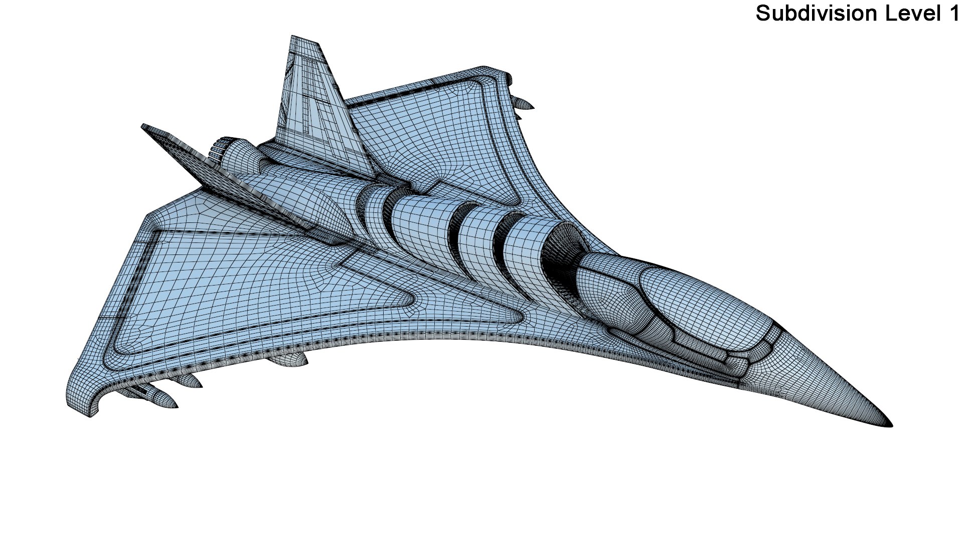 Sci-FI Futuristic Aircraft Fighter Concept 3D - TurboSquid 2097869