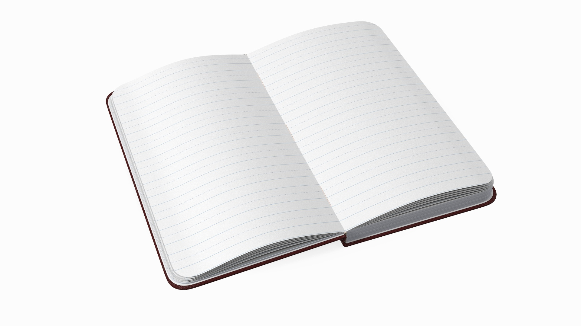 3D Opened Lined Notebook Model - TurboSquid 2221943