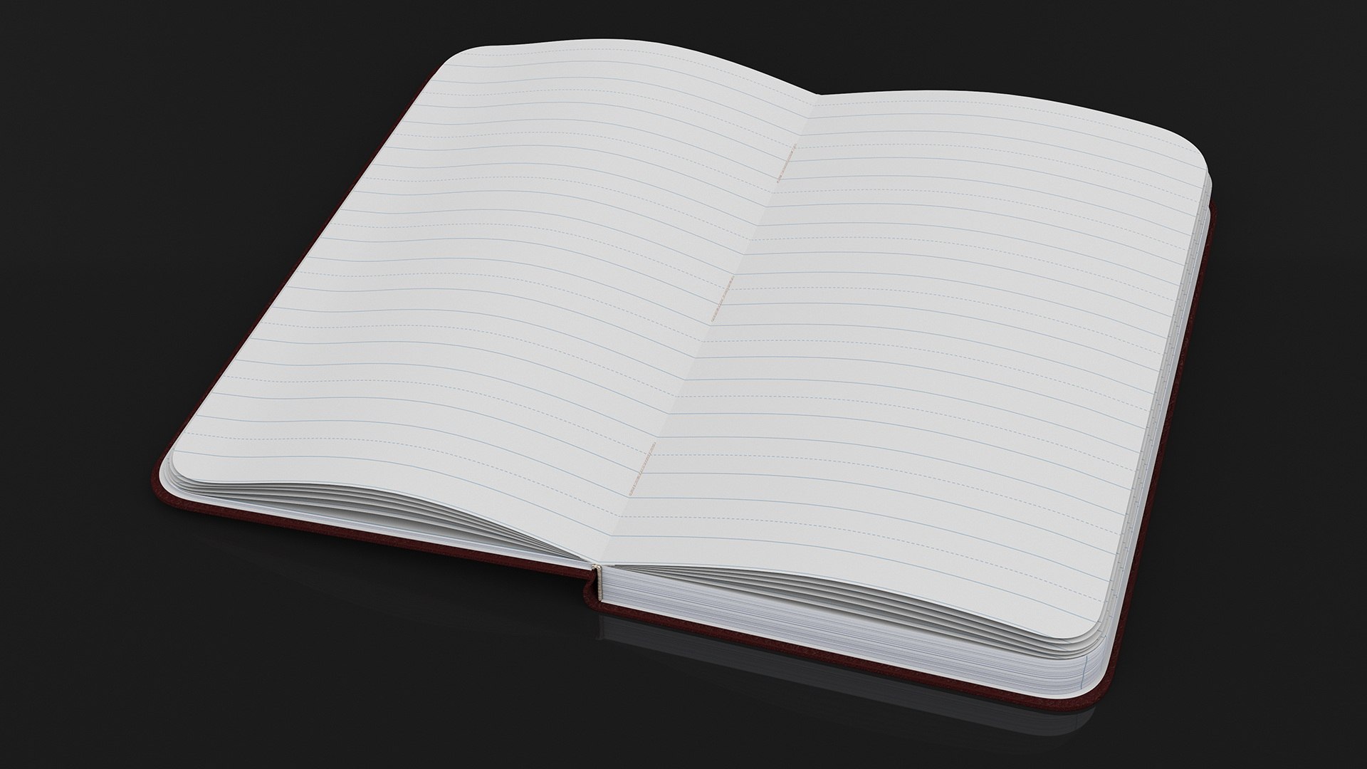 3D Opened Lined Notebook Model - TurboSquid 2221943