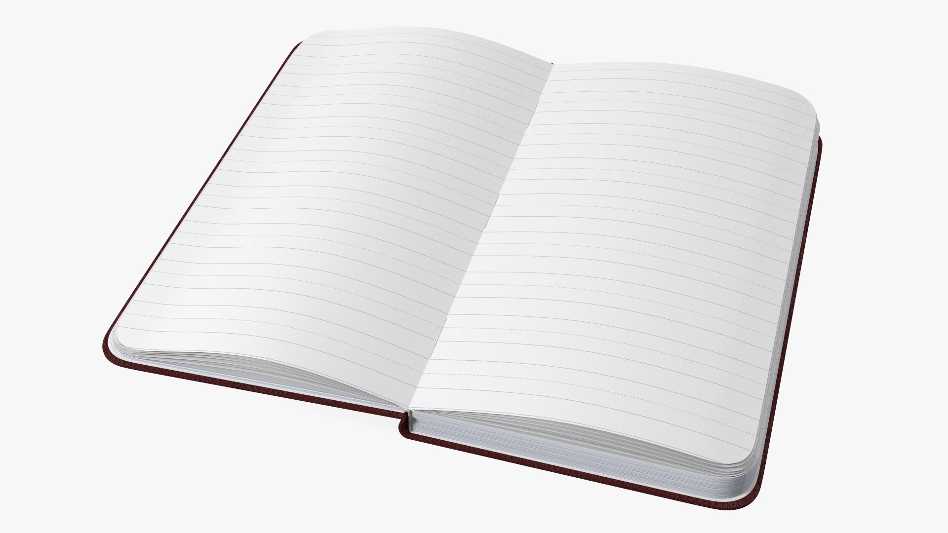 3D Opened Lined Notebook Model - TurboSquid 2221943