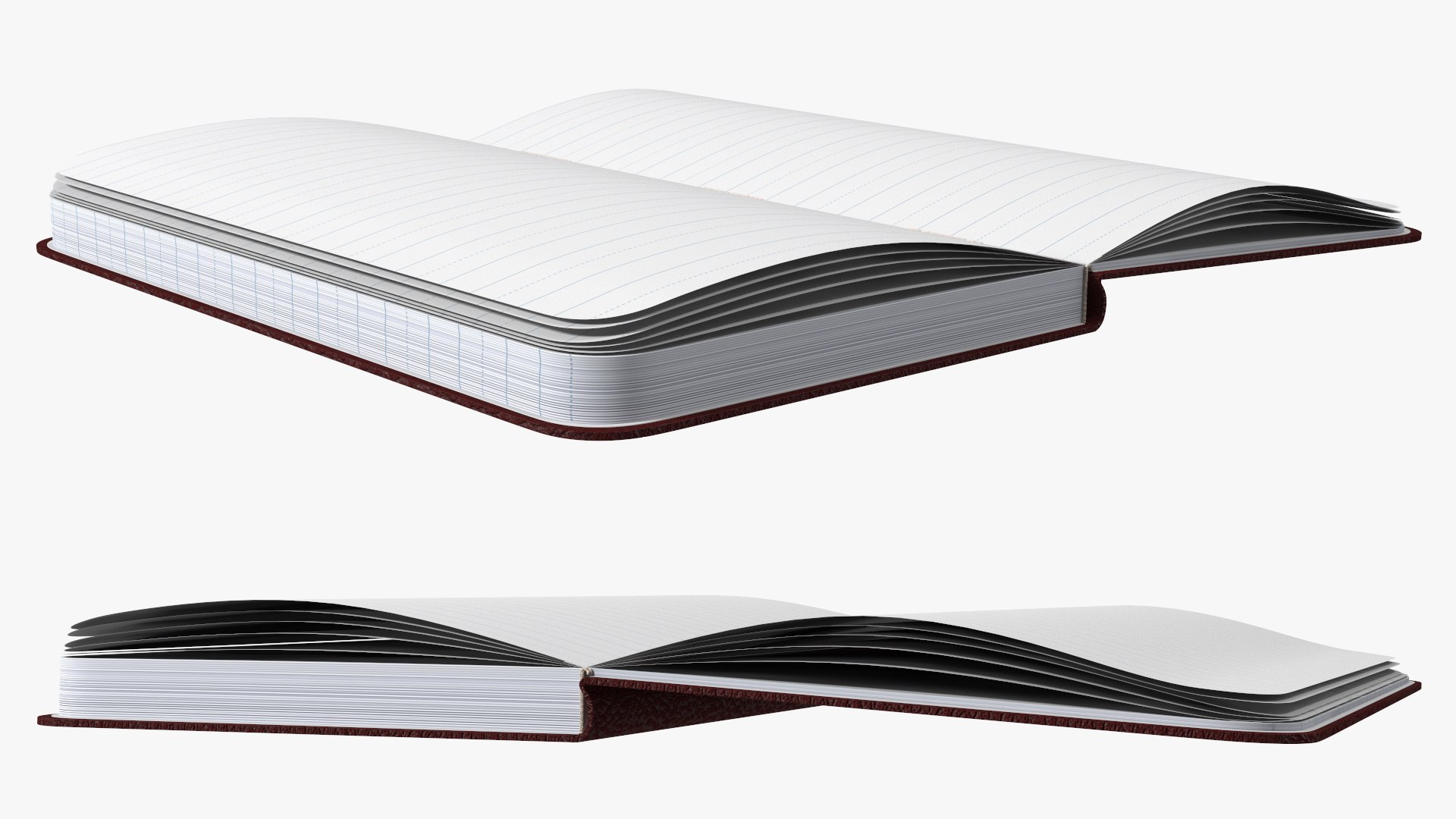 3D Opened Lined Notebook Model - TurboSquid 2221943