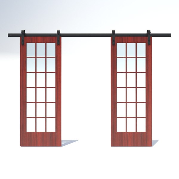 sliding barn doors 3d model
