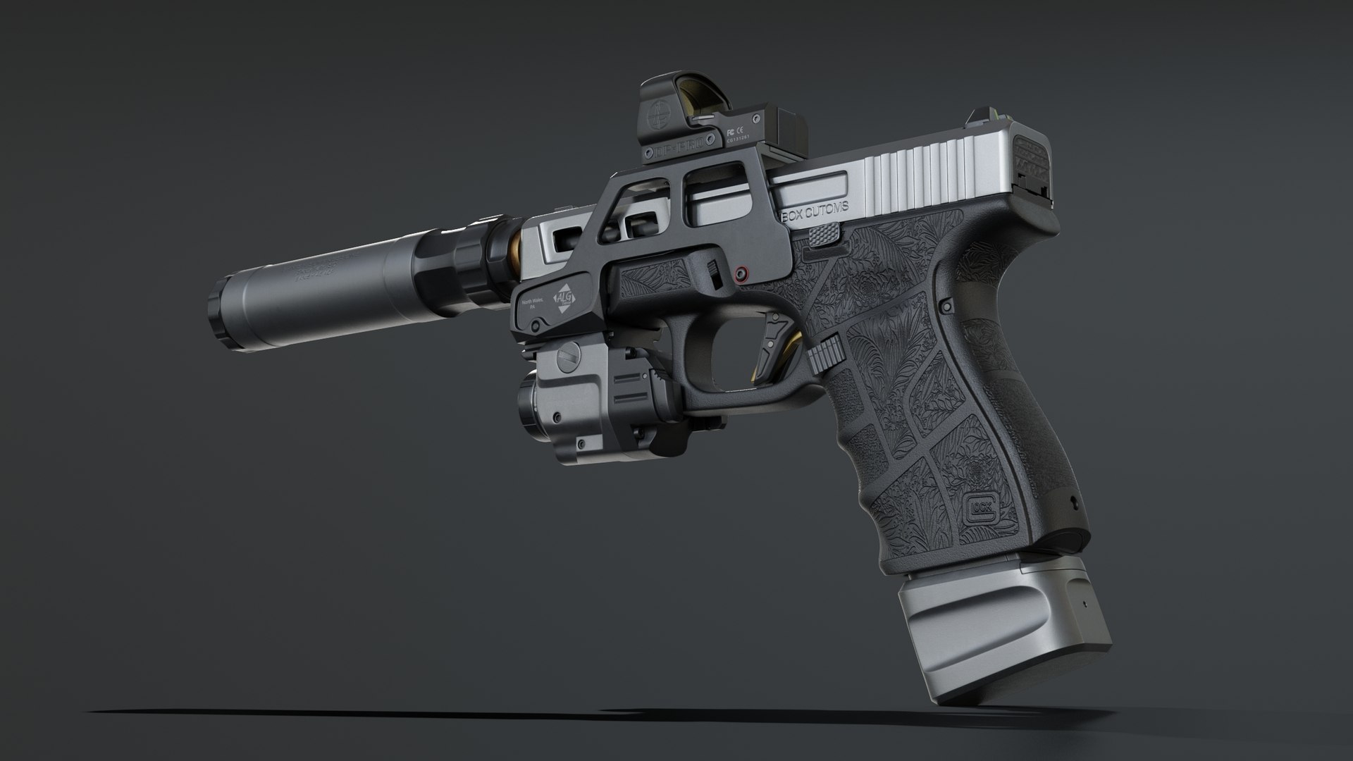 Glock 19 Gen4 custom fully modeled 3D model - TurboSquid 2156432