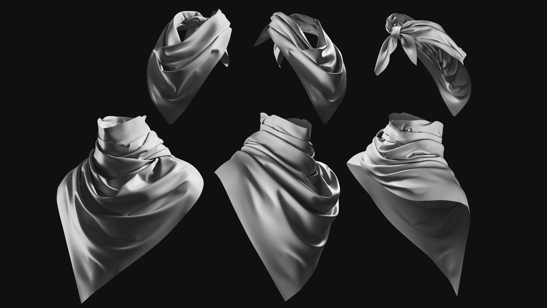 Basemesh Mask Bandama Headwear Collection 3D Model - TurboSquid 2195715